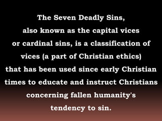 The Seven Deadly Sins | PPTX
