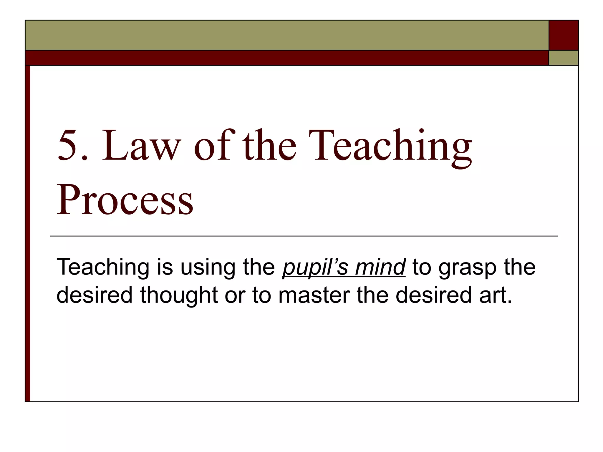 The seven laws_of_teaching (2) | PPT | Education