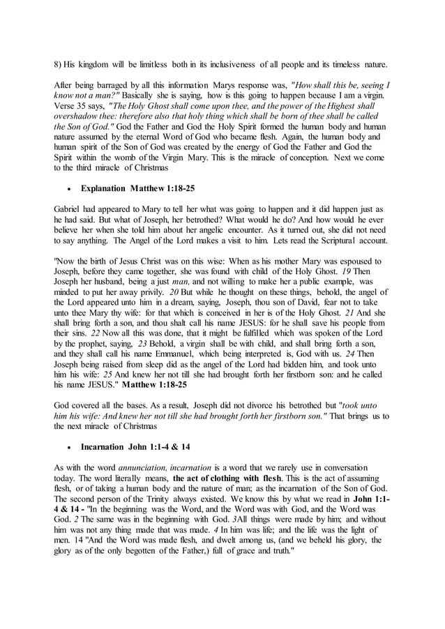 The seven miracles of christmas | DOCX