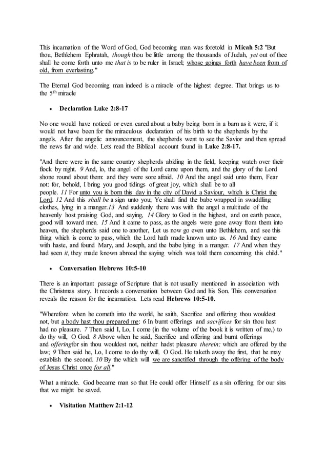 The seven miracles of christmas | DOCX