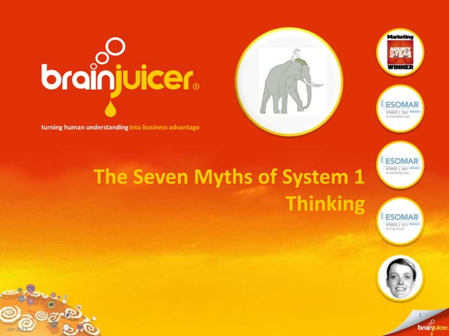 The seven myths of system 1 thinking | PPT