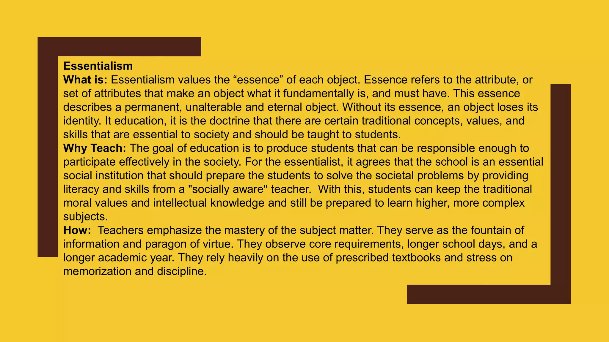 The Seven Philosophies of Education | PPTX