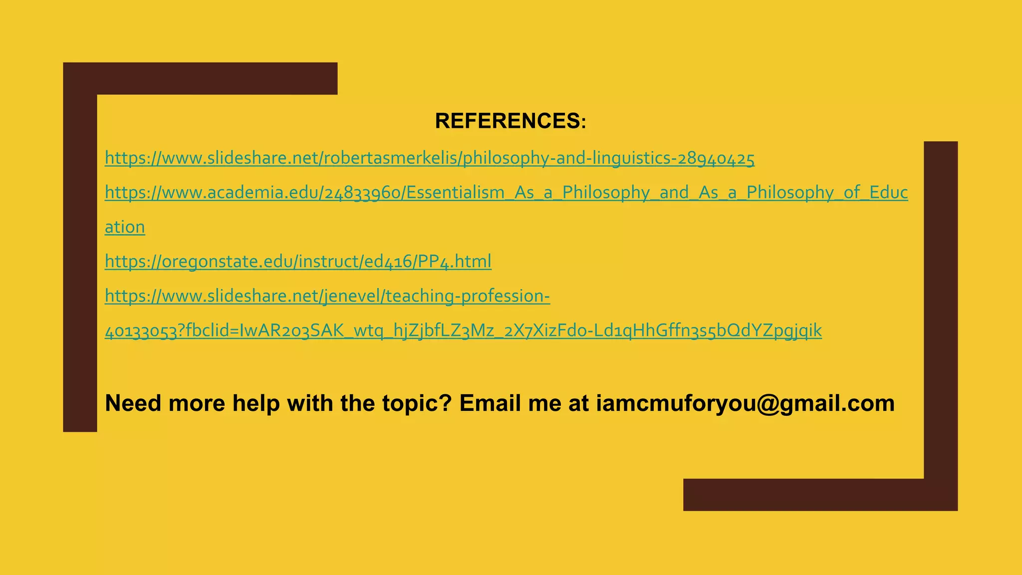 The Seven Philosophies of Education | PPTX