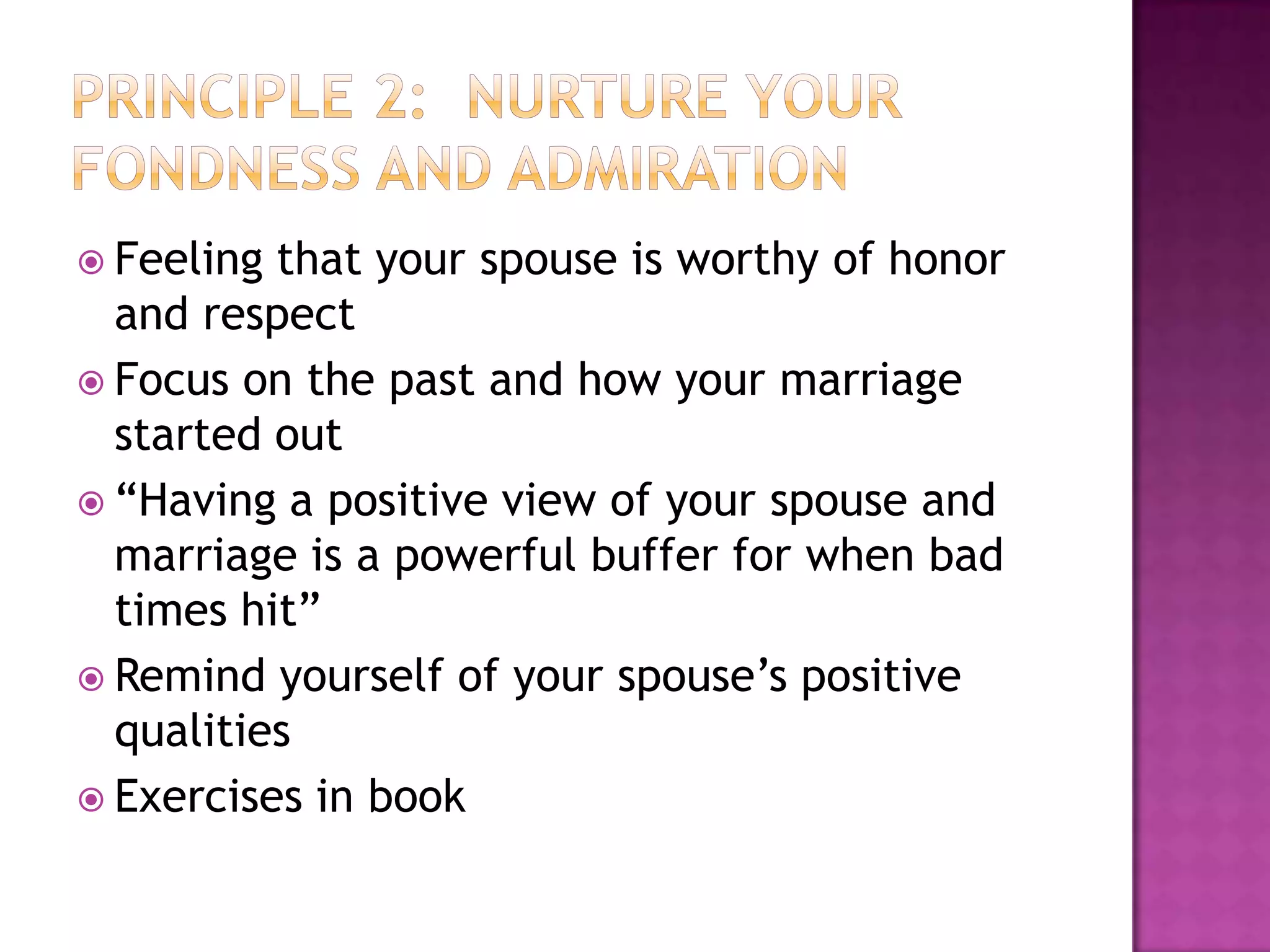 The Seven Principles for Making Marriage Work | PPTX