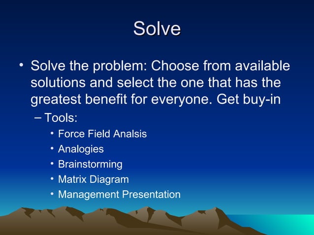 The Seven Problem Solving Steps | PPT | Technology & Computing