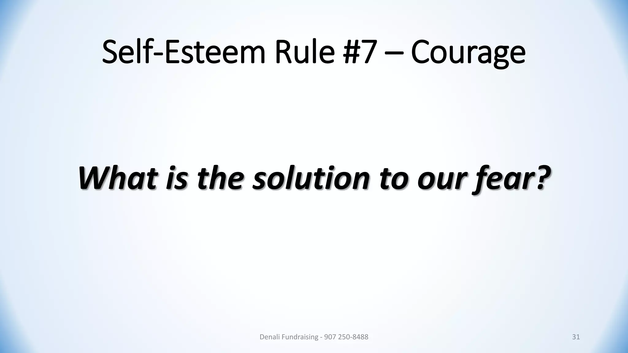 The Seven Rules of Self-Esteem - Men's Workshop | PPT