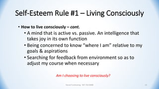 The Seven Rules of Self-Esteem - Men's Workshop | PPT