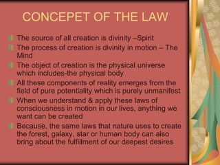 The seven spiritual laws of success | PPT