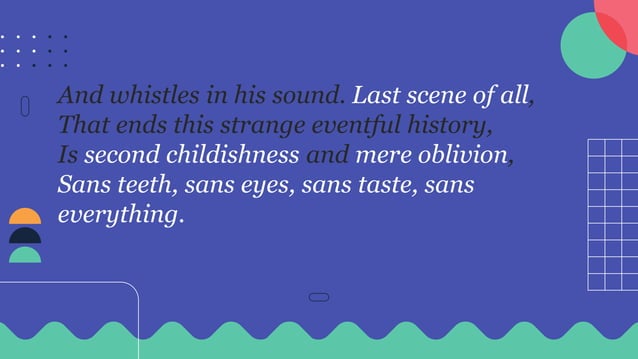 THE SEVEN STAGES OF MAN.pptx | Poetry | Books and Literature