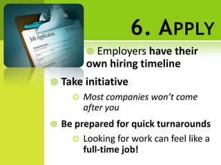 The Seven Steps To Finding A Job | PPTX