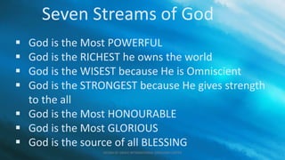 The Seven Streams of God - Pastor Joseph Asoh | PDF
