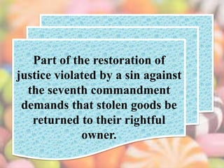 The Seventh Commandment | PPTX