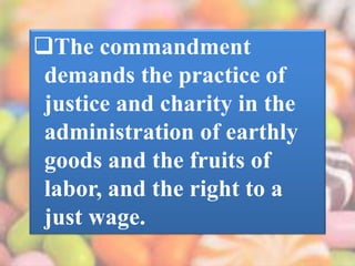 The Seventh Commandment | PPTX