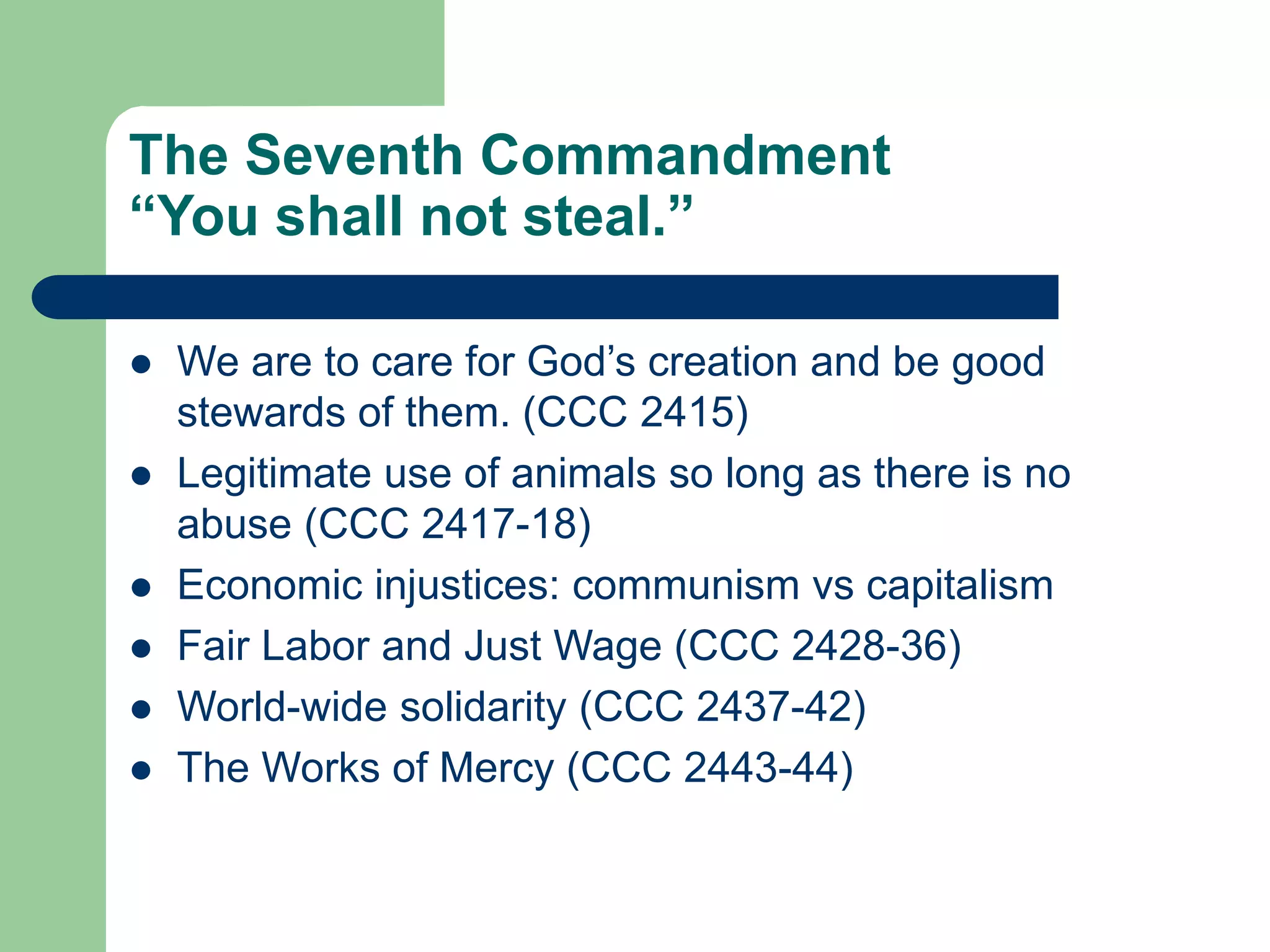 The Seventh Commandment.ppt | Christianity | Religion & Spirituality