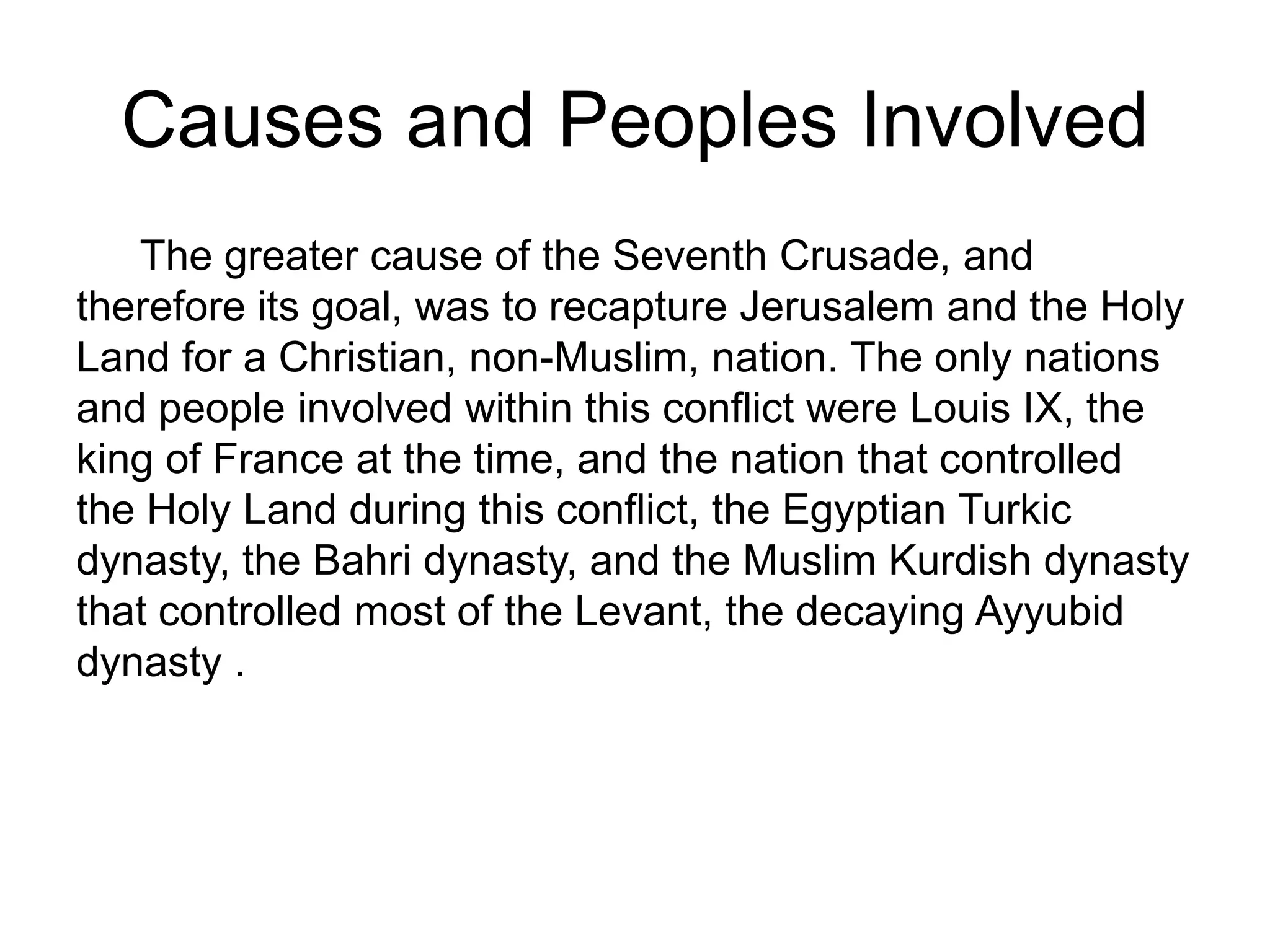 The seventh crusade | PPTX