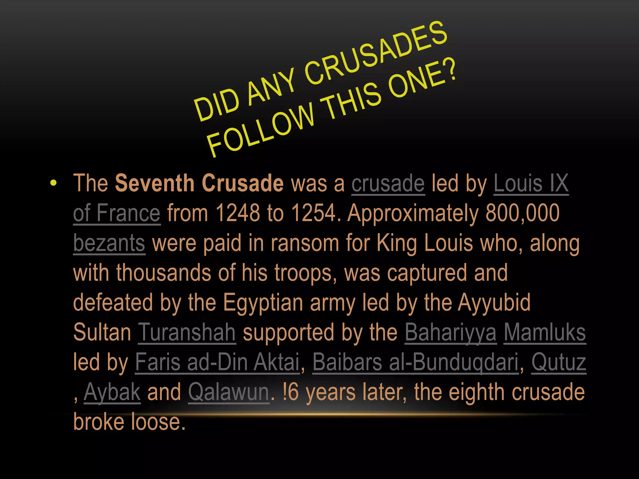 The seventh crusade | PPT