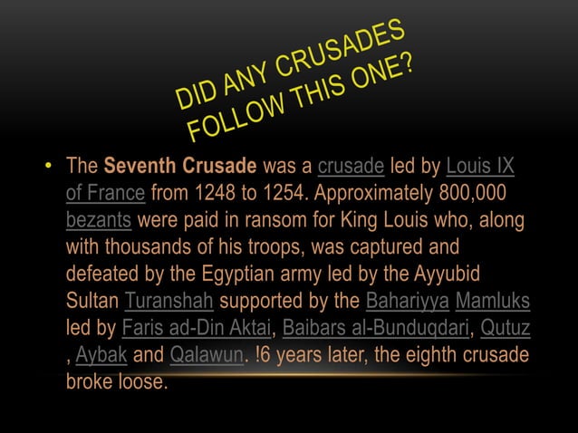 The seventh crusade | PPT