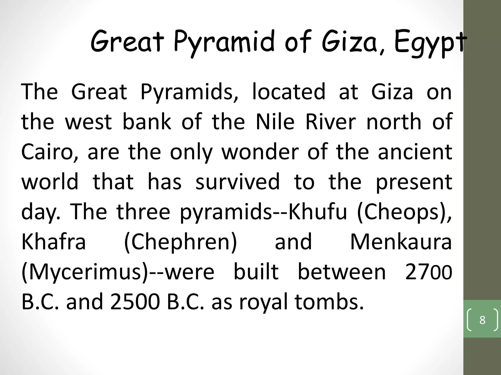 The seven wonders of the ancient world | PPTX