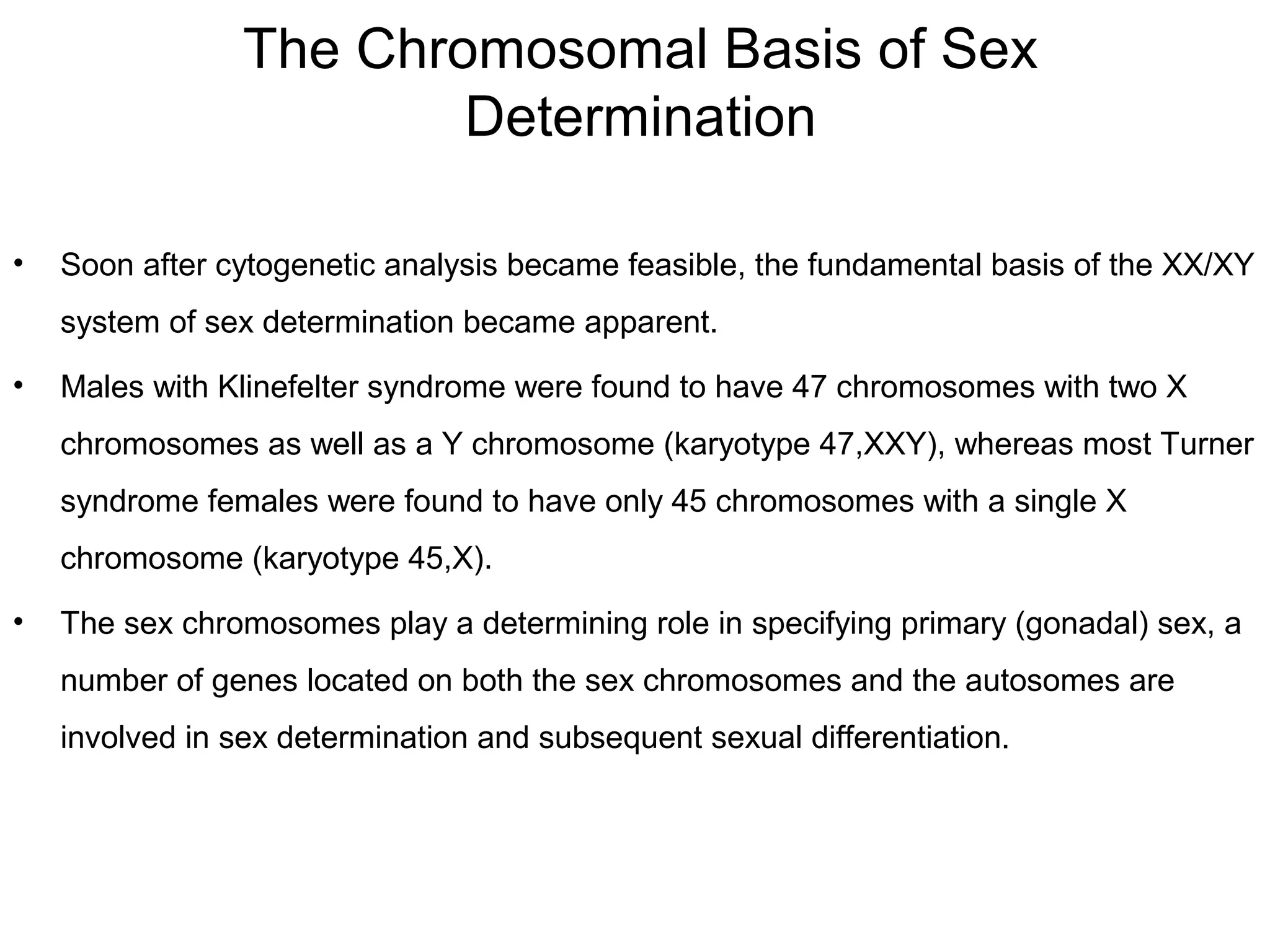 The sex chromosomes and their abnormalities | PPT