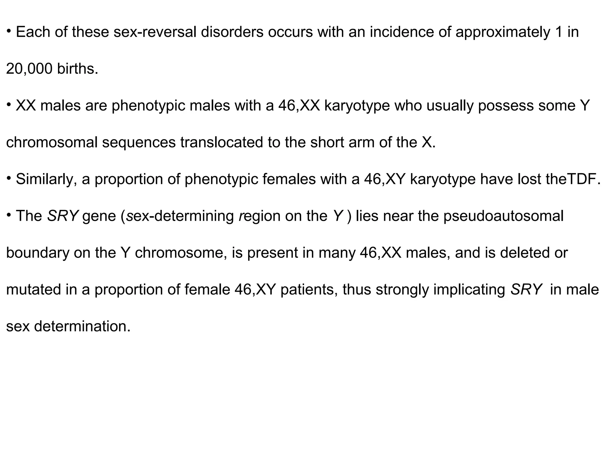 The sex chromosomes and their abnormalities | PPT