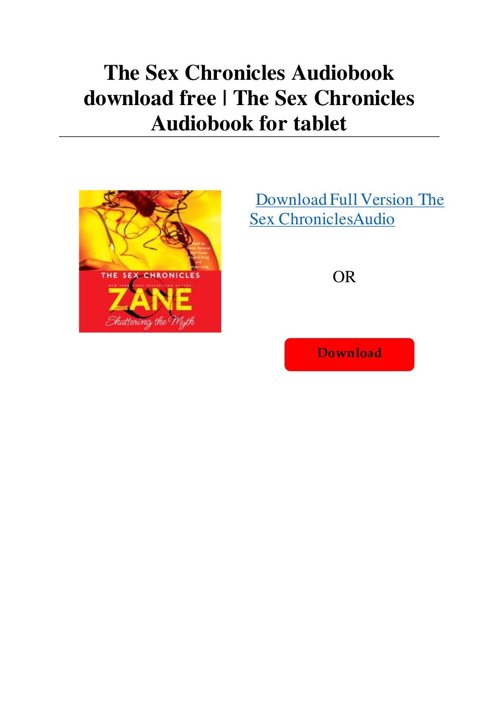 The Sex Chronicles Audiobook Download Free The Sex Chronicles Audio…