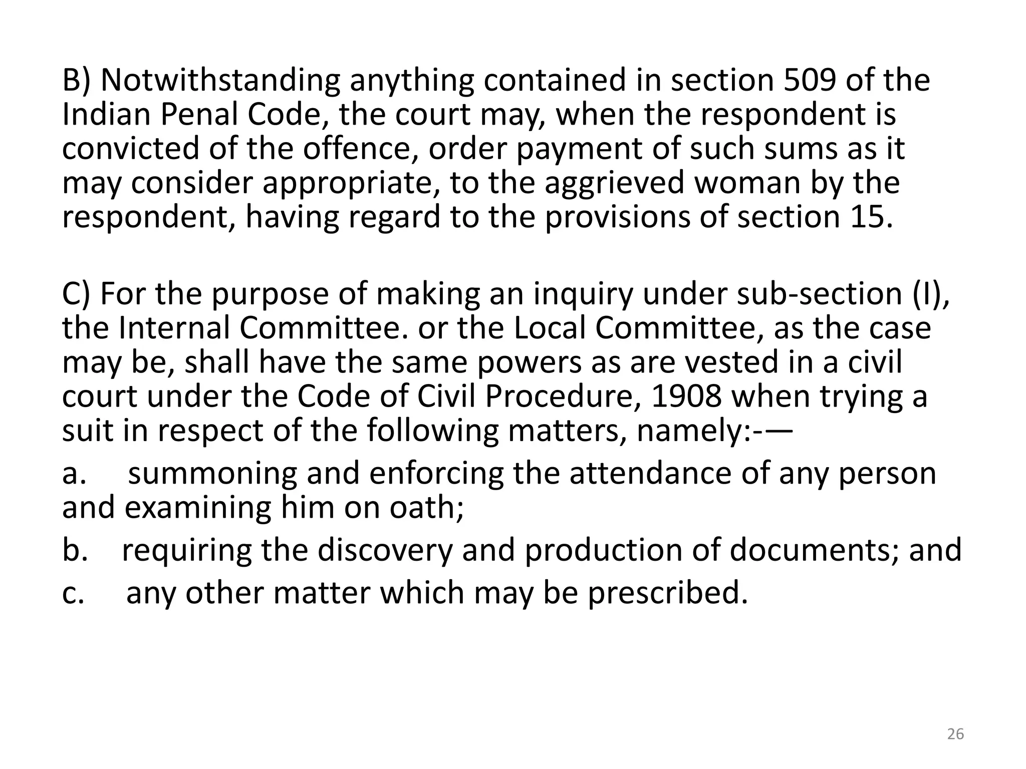 The Sexual Harassment of Women at Workplace Act, 2013 | PPTX