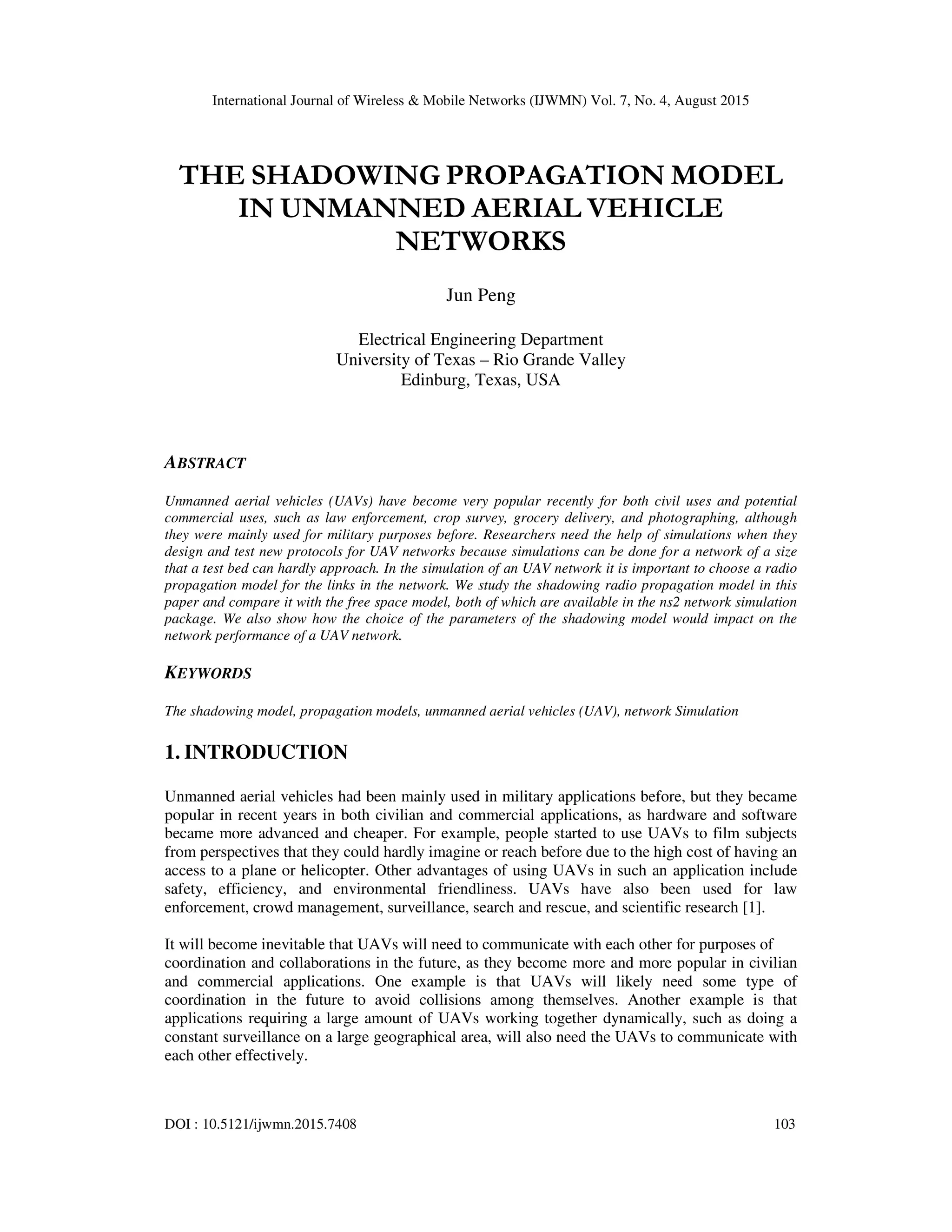 The shadowing propagation model | PDF