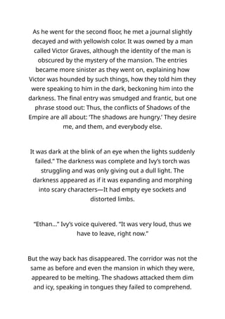 The Shadows Beneath (BEST HORROR REAL STORY MUST BE WATCH) | PDF