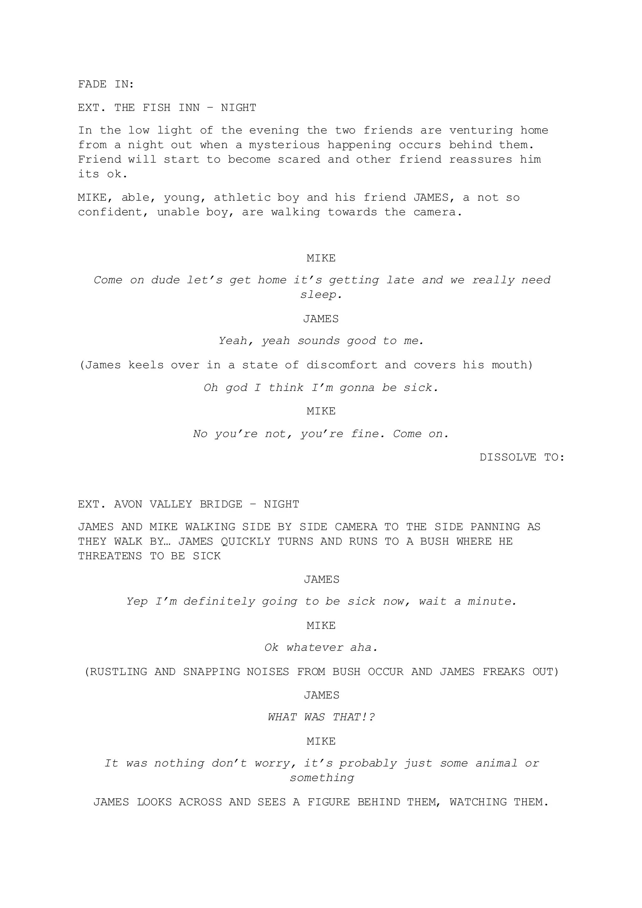 'The shadows' script A-level Media Pre Production | PDF