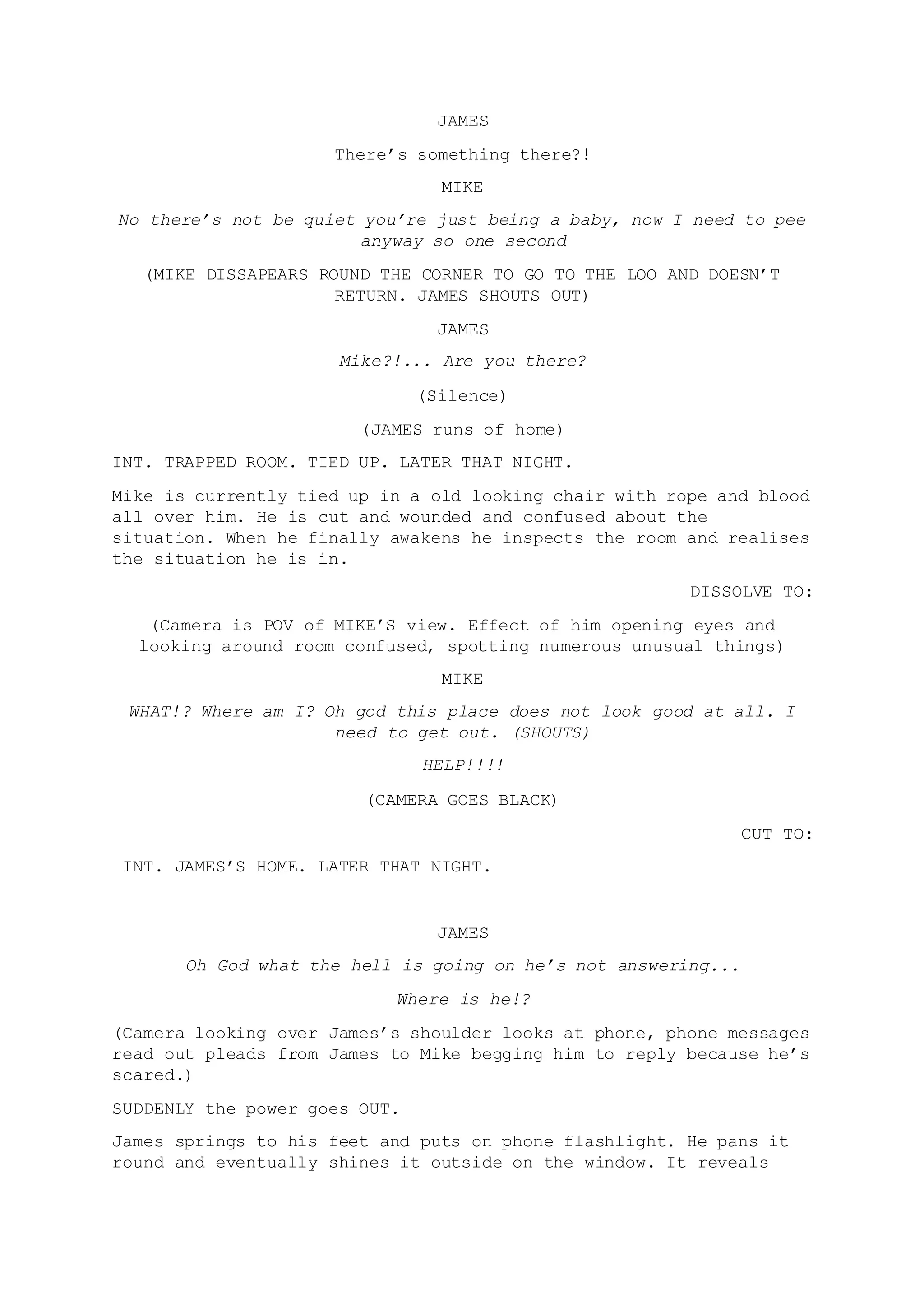 'The shadows' script A-level Media Pre Production | PDF