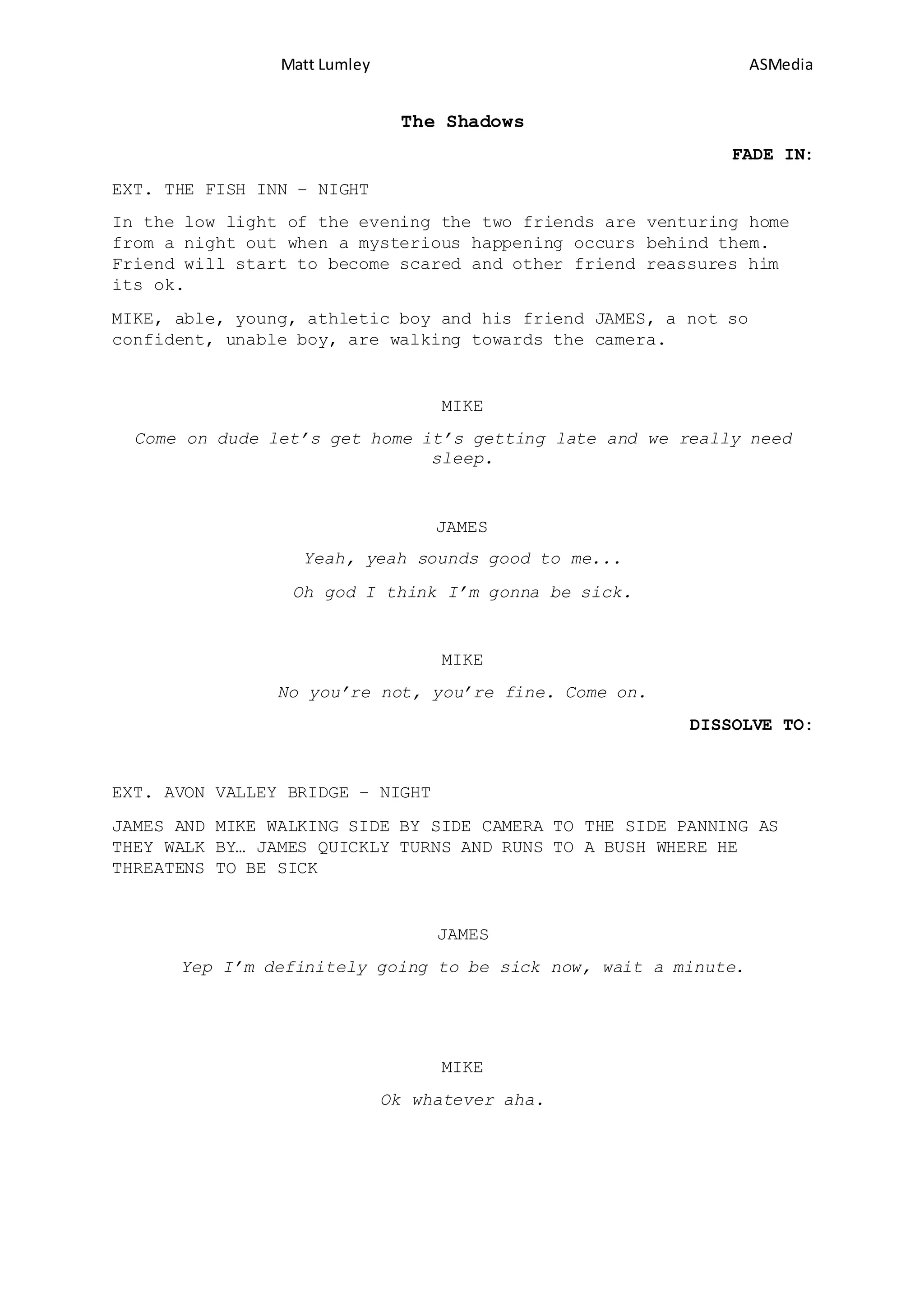 'The shadows' script | DOCX