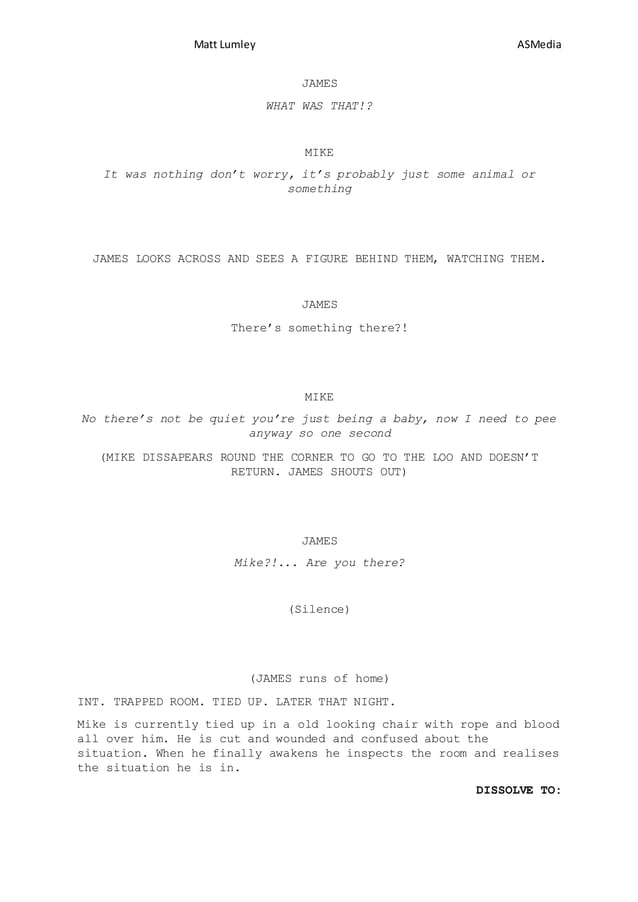 'The shadows' script | PDF