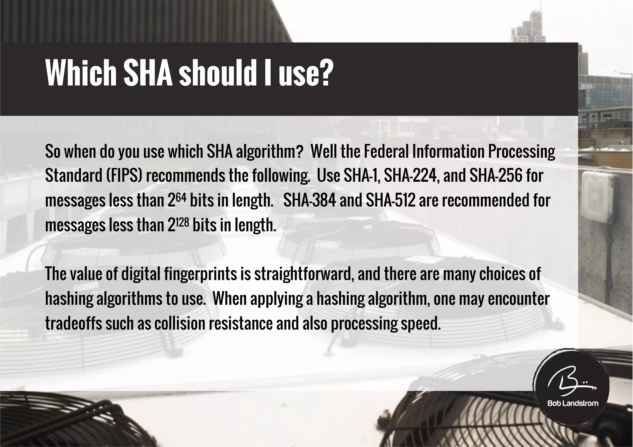 The Sha Hashing Algorithm Ppt