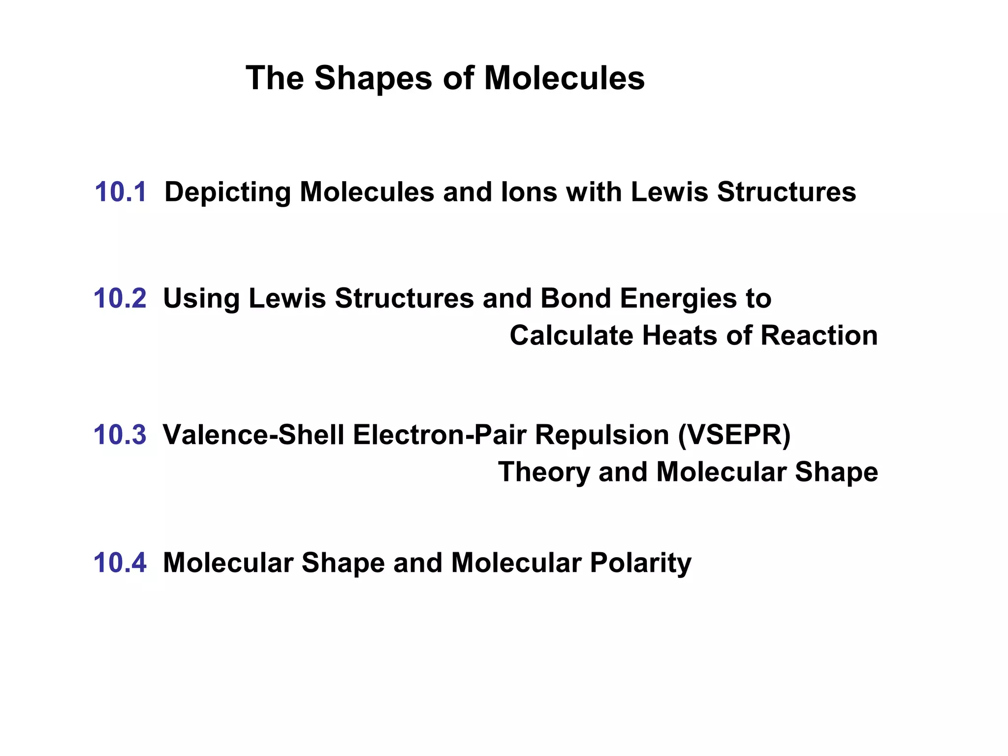 The Shapes Of Molecules | PPT