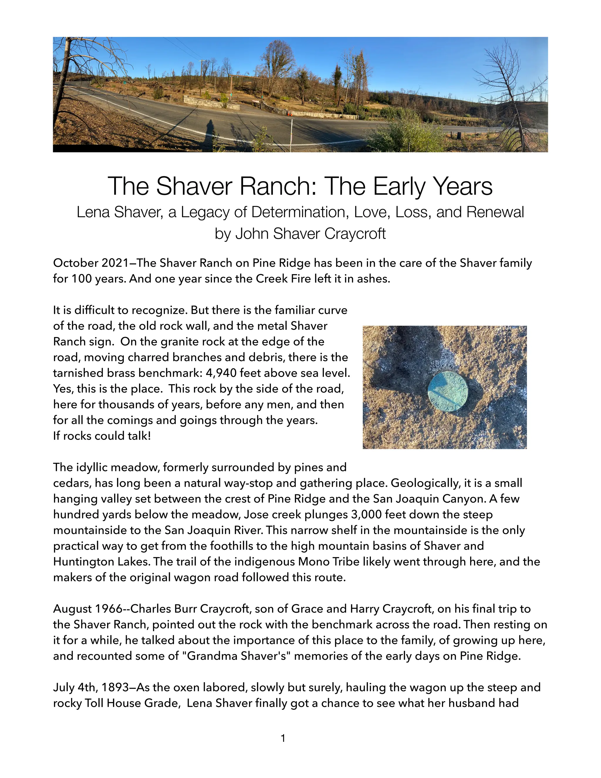The Shaver Ranch- The Early Years 12-26-21 .pdf by John Craycroft | PDF