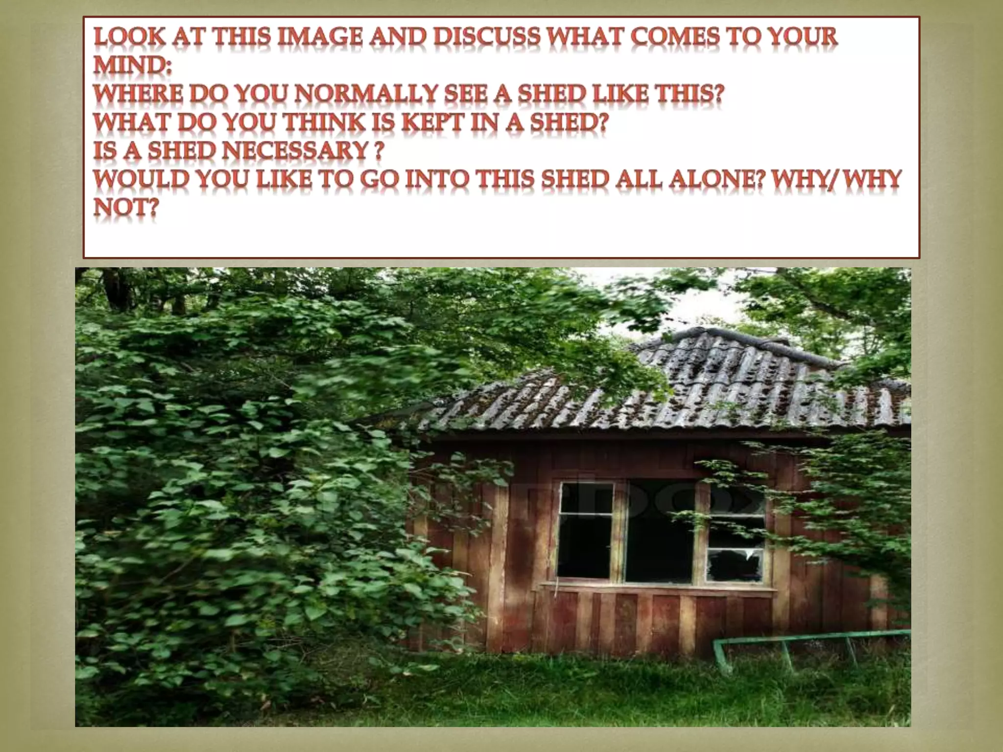 THE SHED- FRANK FLYNN.pptx