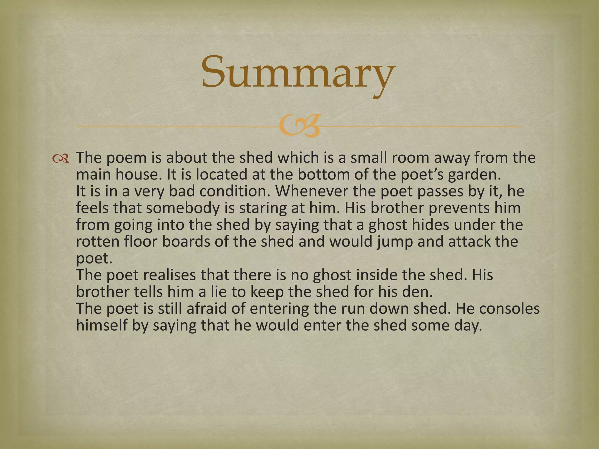 THE SHED- FRANK FLYNN.pptx