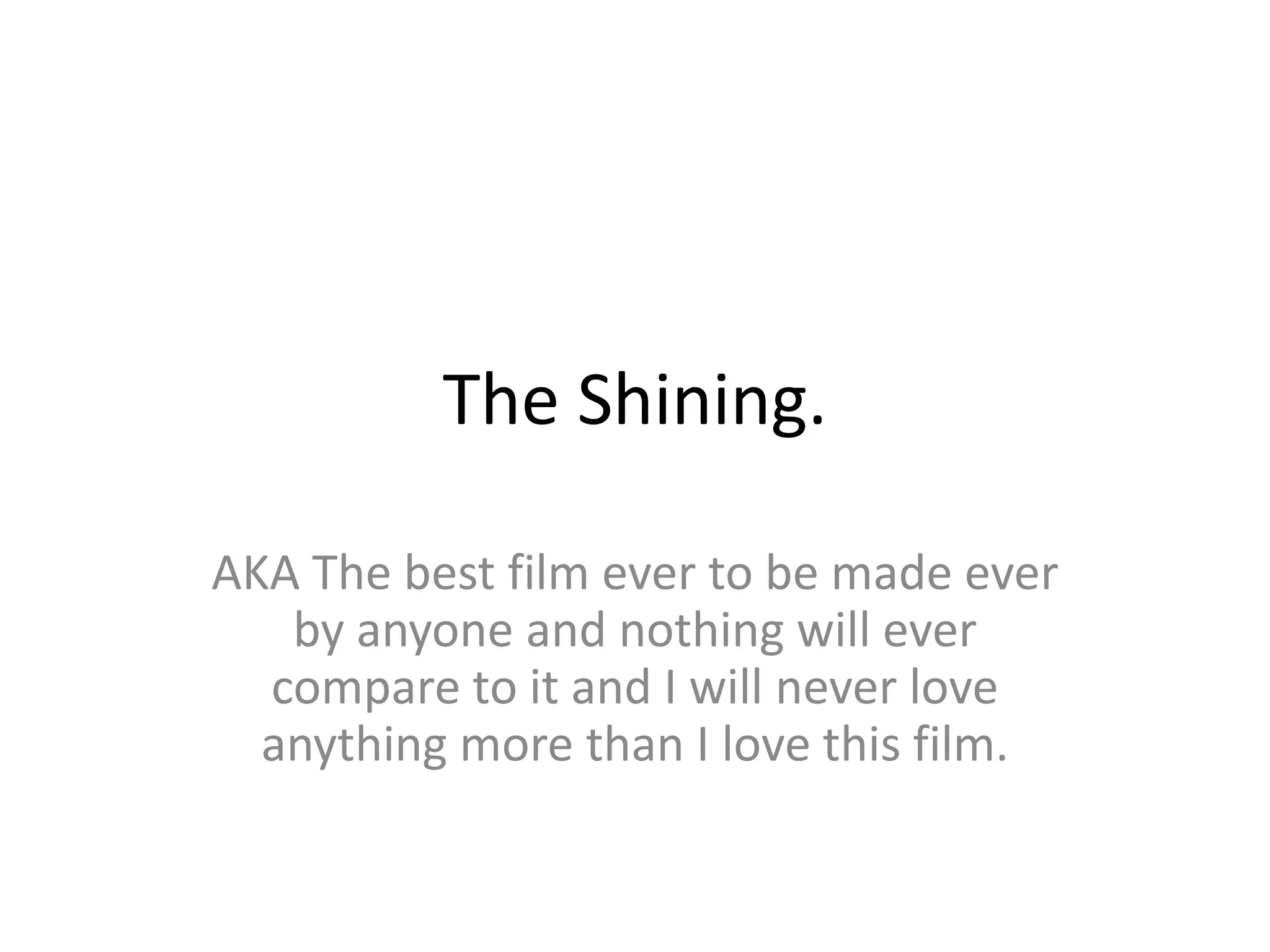 The Shining | PPTX