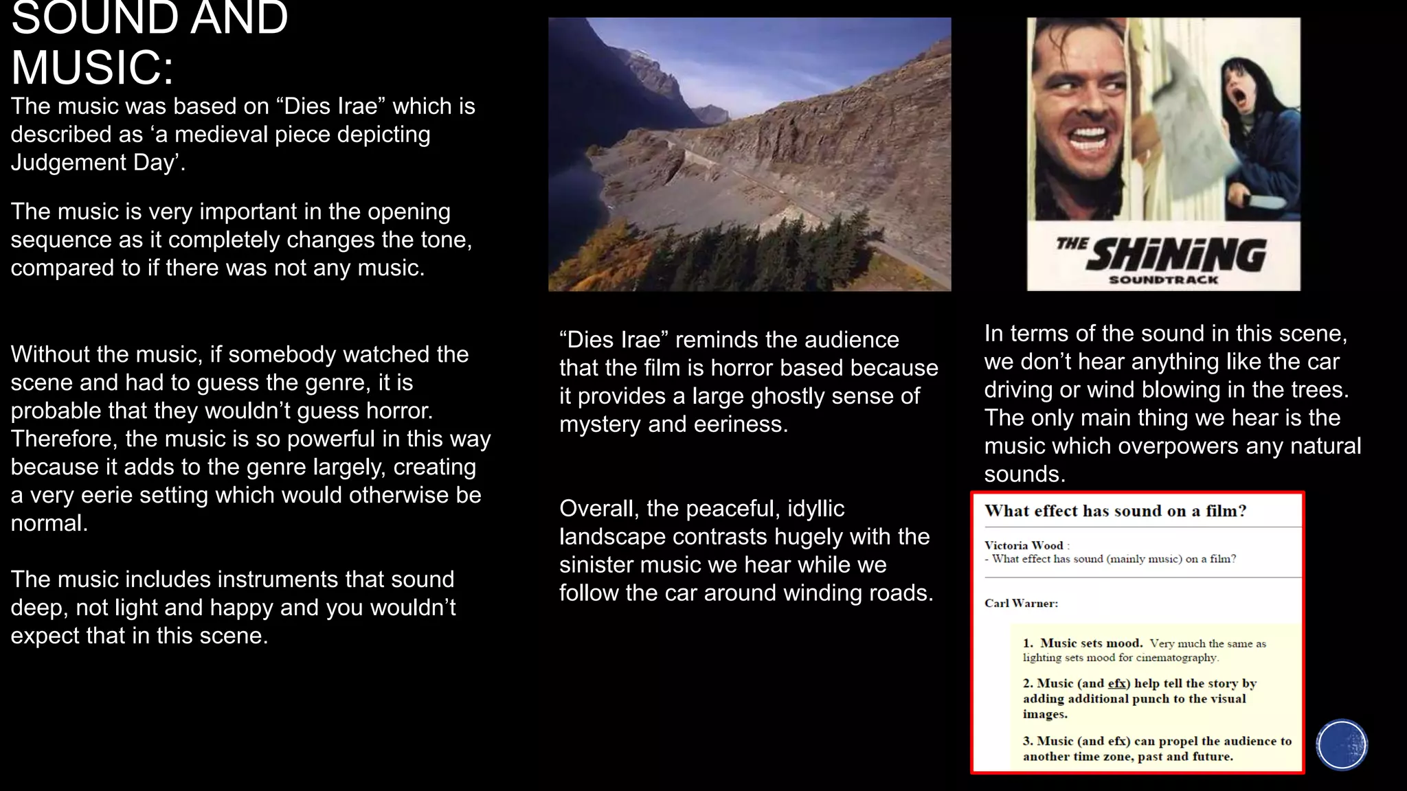 The shining opening sequence | PPTX