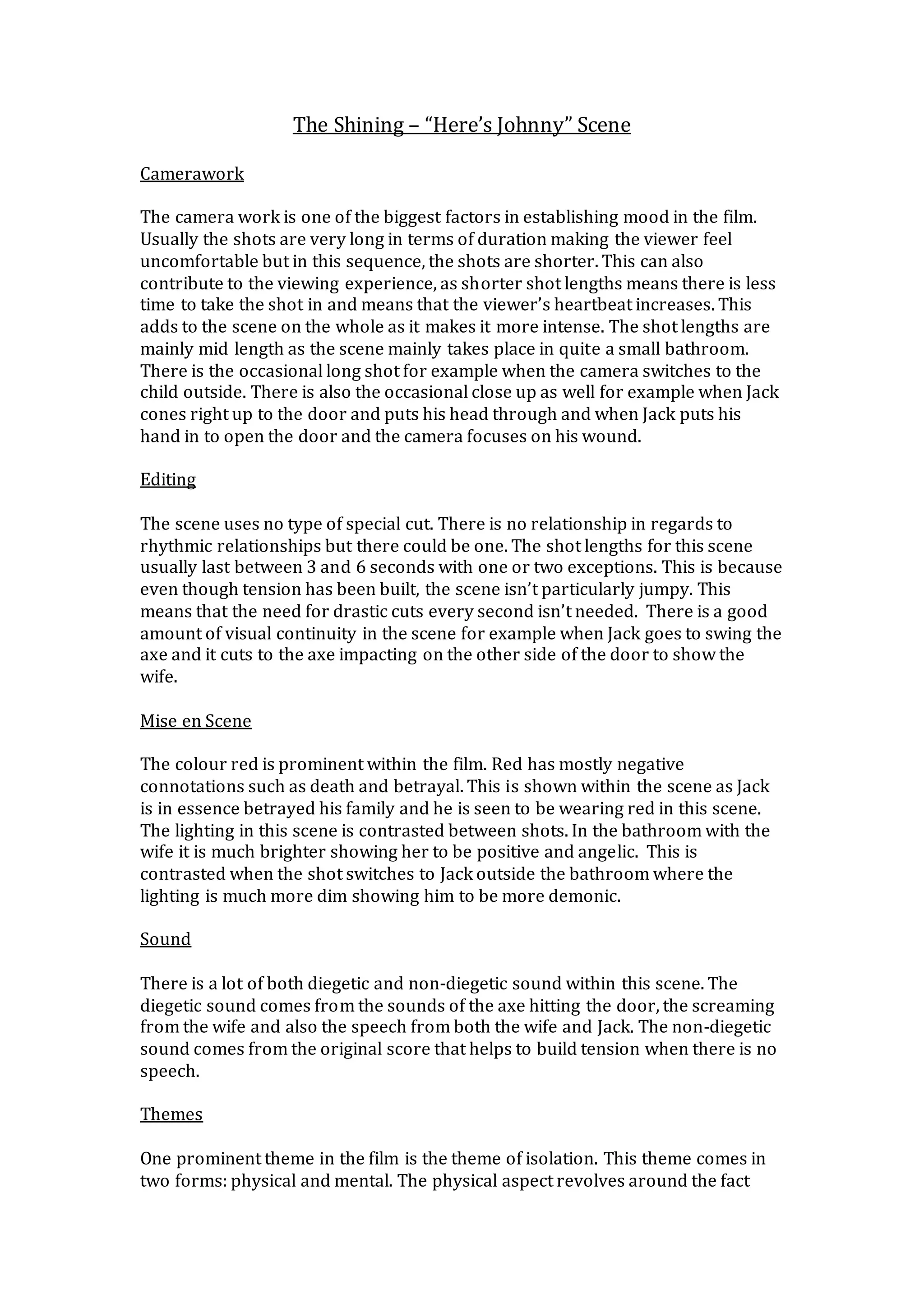 The shining film studies | DOCX