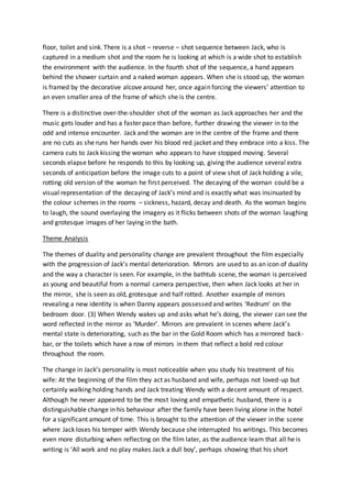 The Shining Essay | DOCX