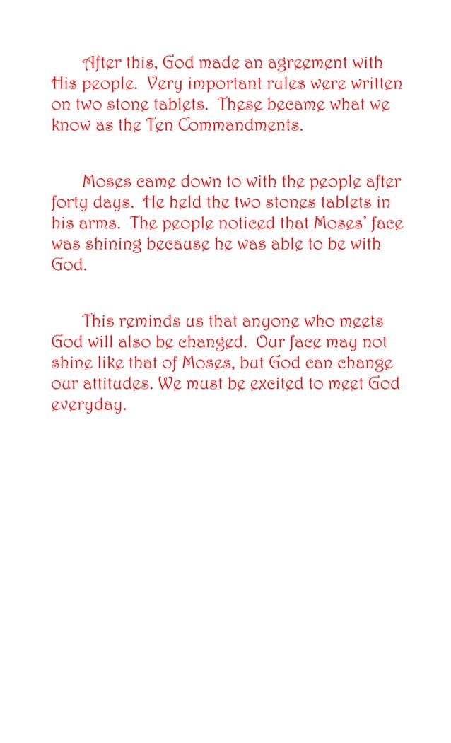 The shining face of moses