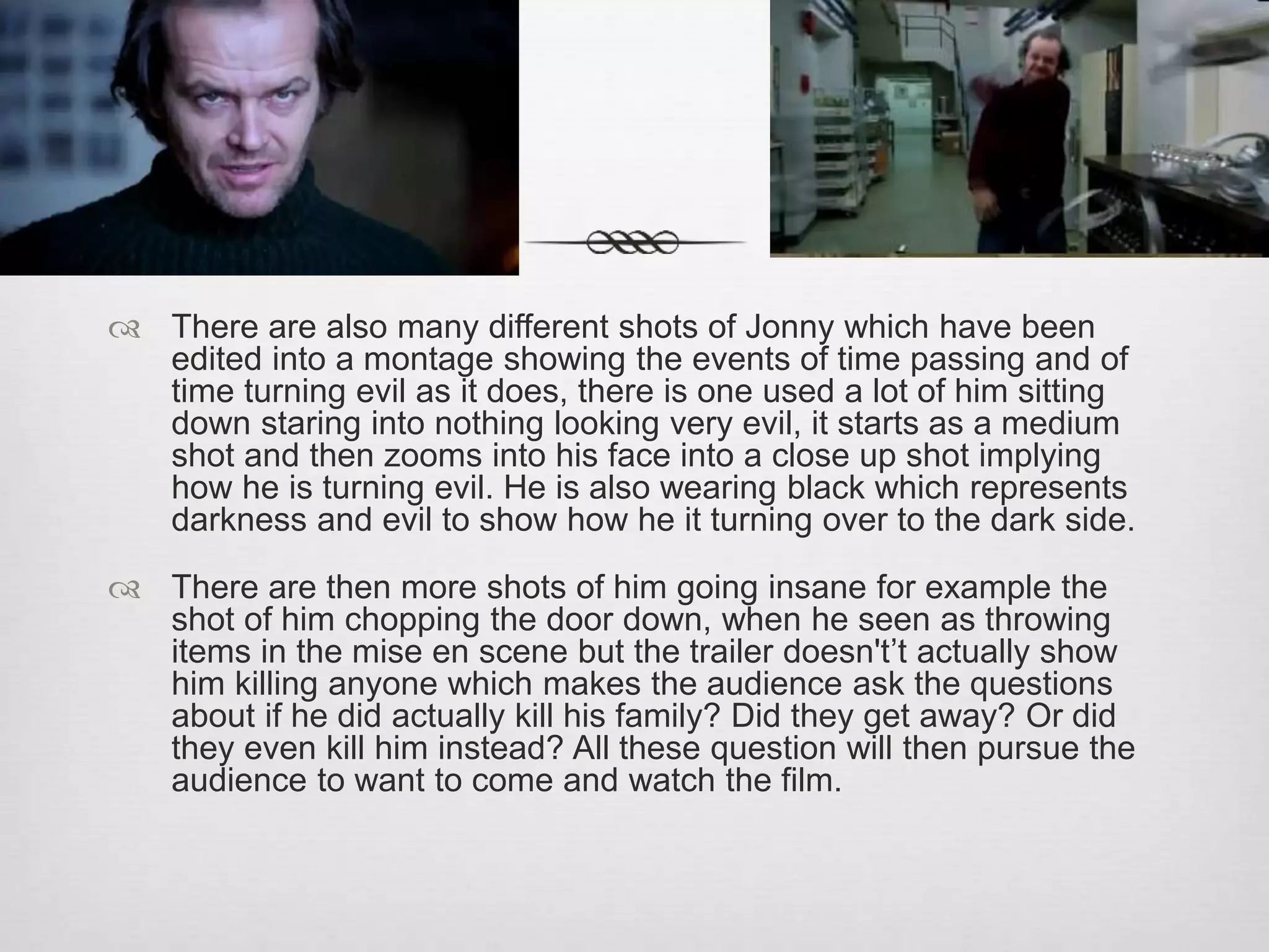 The shining film trailer analysis | PPTX