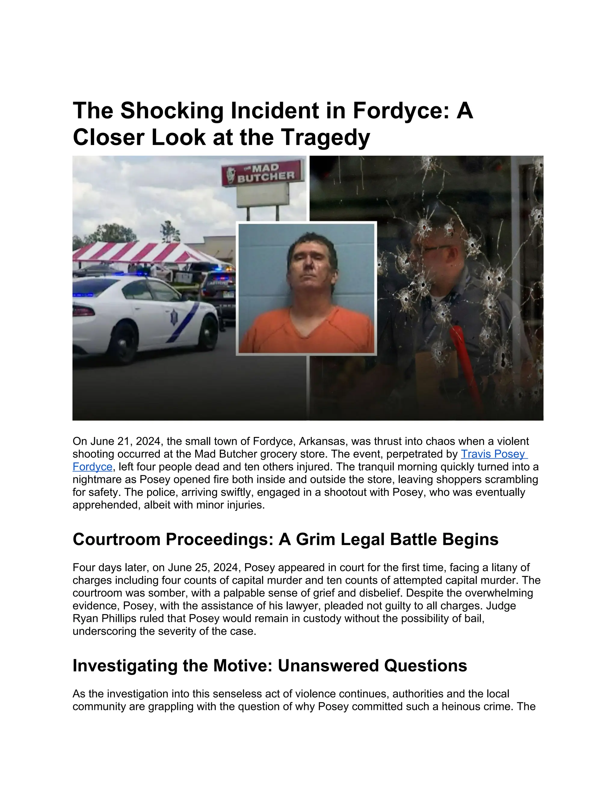 The Shocking Incident in Fordyce: A Closer Look at the Tragedy | DOCX
