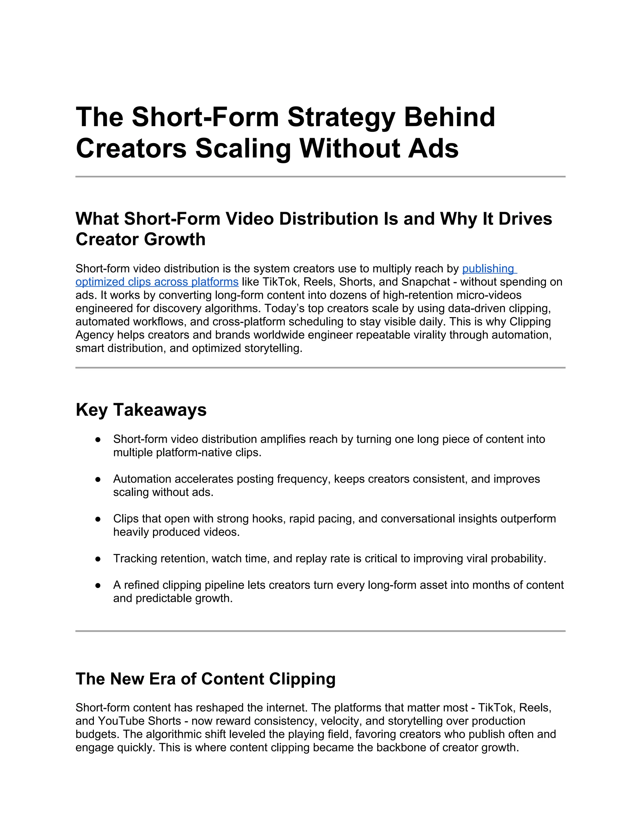 The Short-Form Strategy Behind Creators Scaling Without Ads.docx