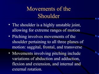 The shoulder BioMechanics of Pitching | PPT
