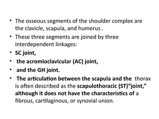 The shoulder complex AND BIOMECHANICS OF IT | PPTX