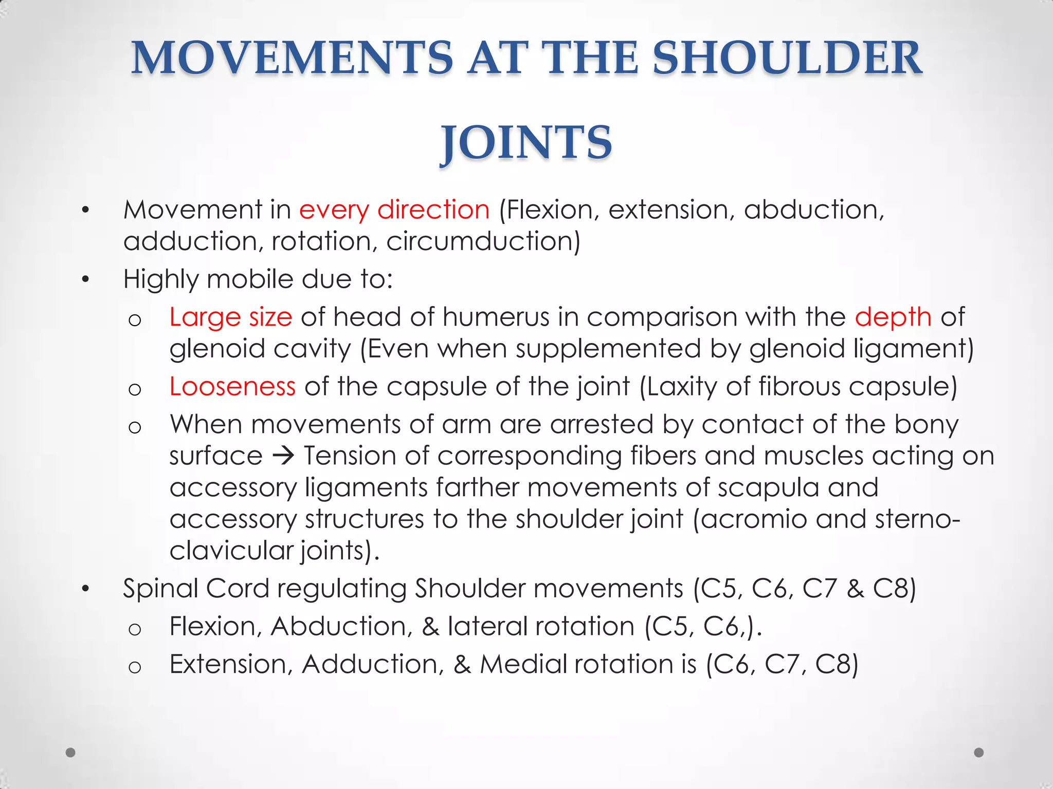 The shoulder joint | PPTX