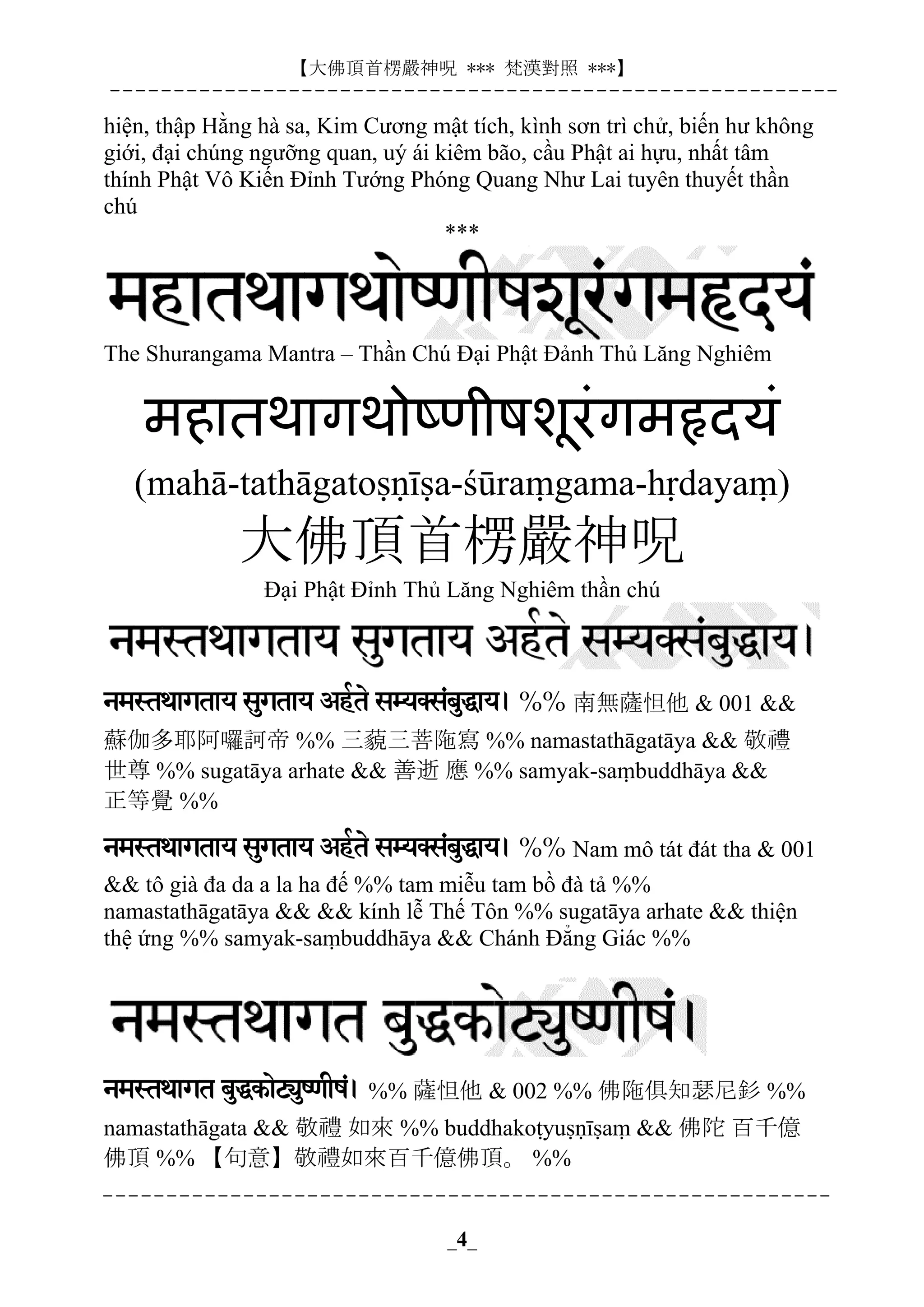 The shurangama mantra meaning | PDF