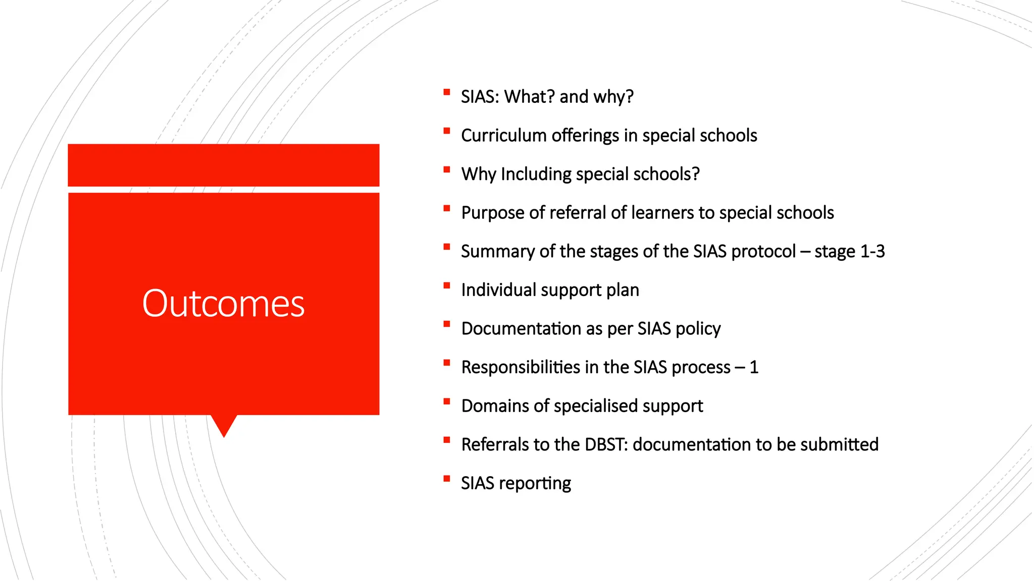 The SIAS process the importance of the individual support plan (ISP ...